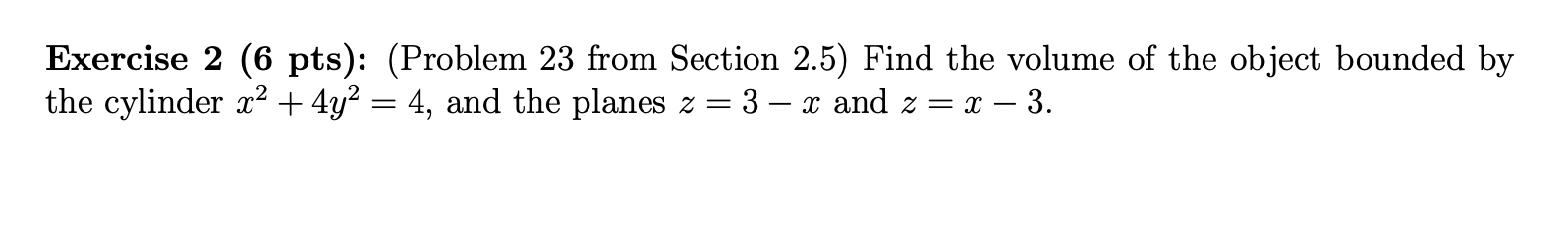 Solved Exercise 2 (6 ﻿pts): (Problem 23 ﻿from Section 2.5) | Chegg.com
