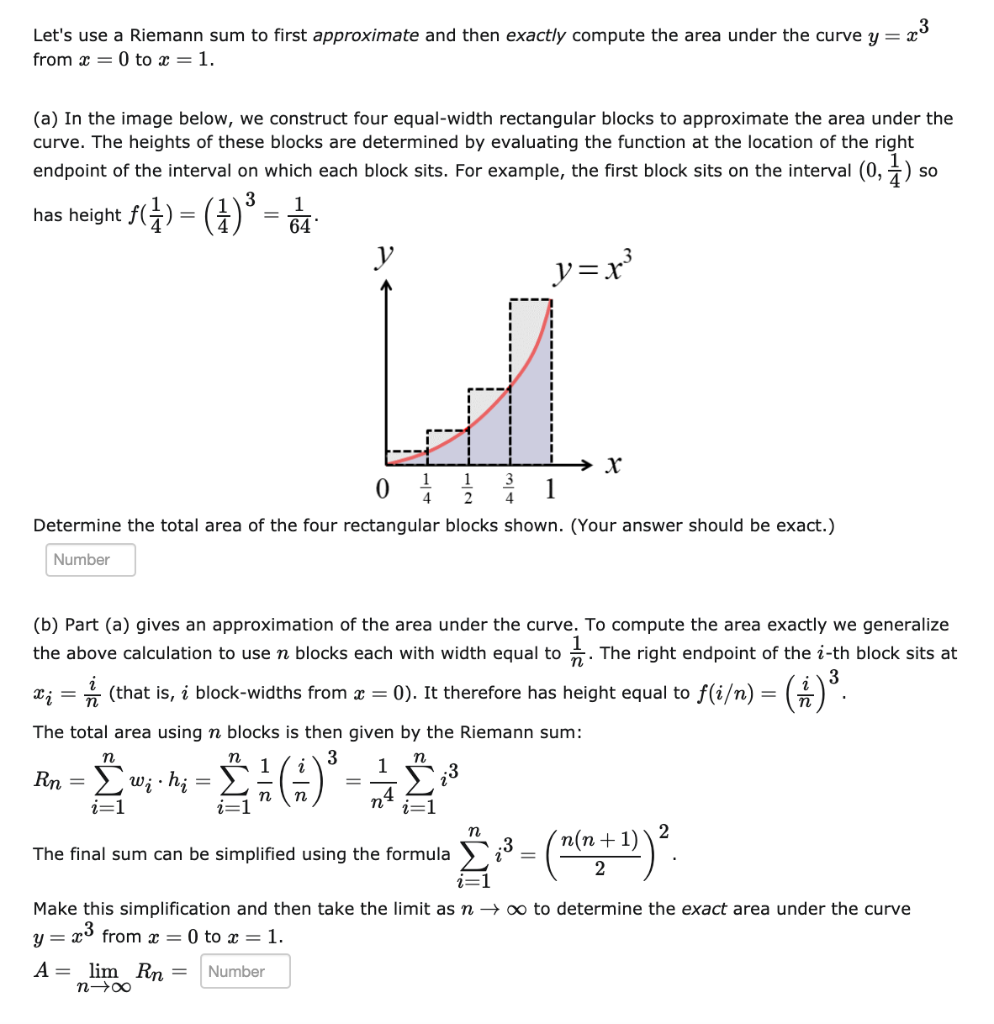 Solved Let's use a Riemann sum to first approximate and then | Chegg.com