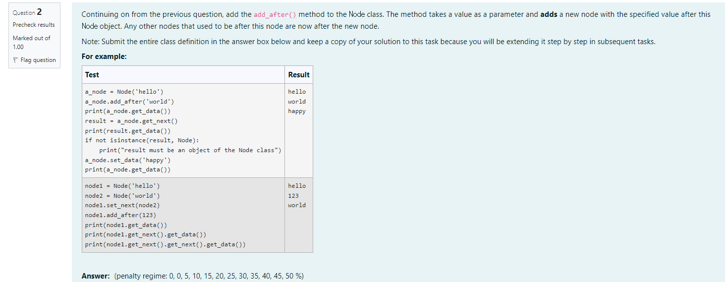 Solved def _init__(self, data, next=None): def | Chegg.com