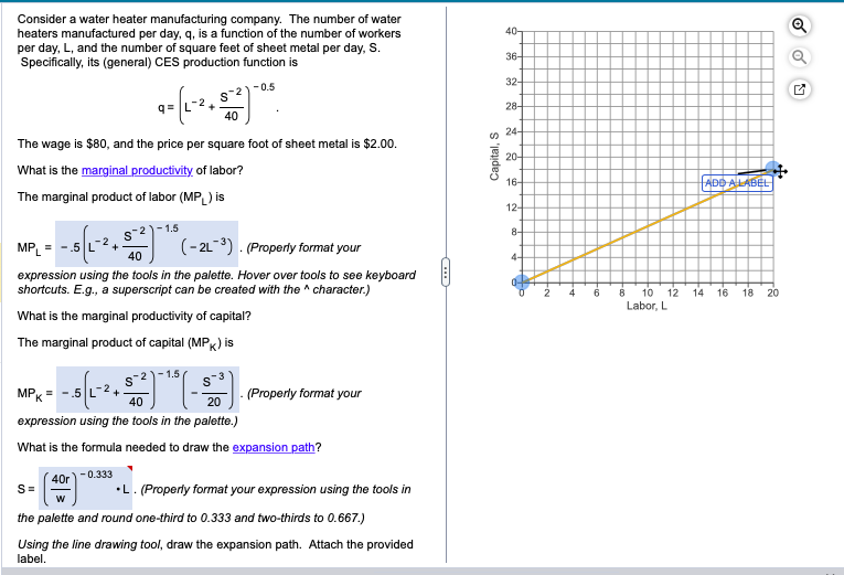 Solved I need help with how to get the expansion path | Chegg.com