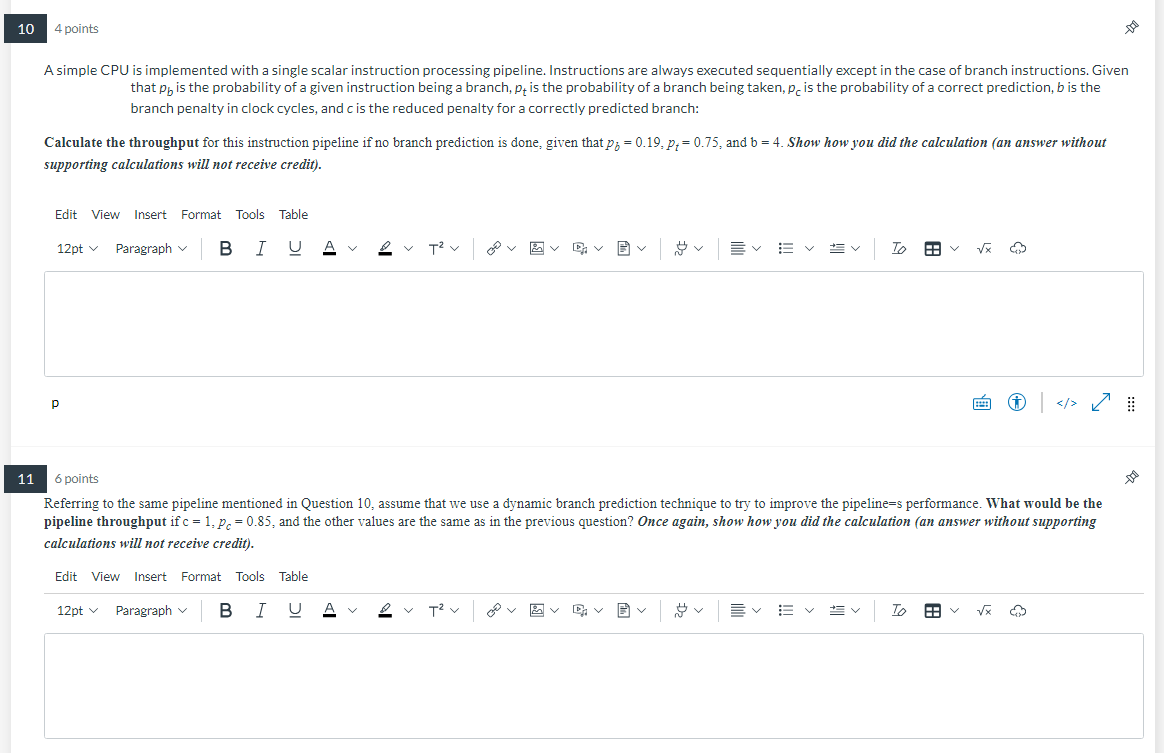 Solved A simple CPU is implemented with a single scalar | Chegg.com