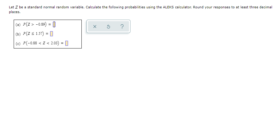 Solved Let Z be a standard normal random variable. Calculate | Chegg.com