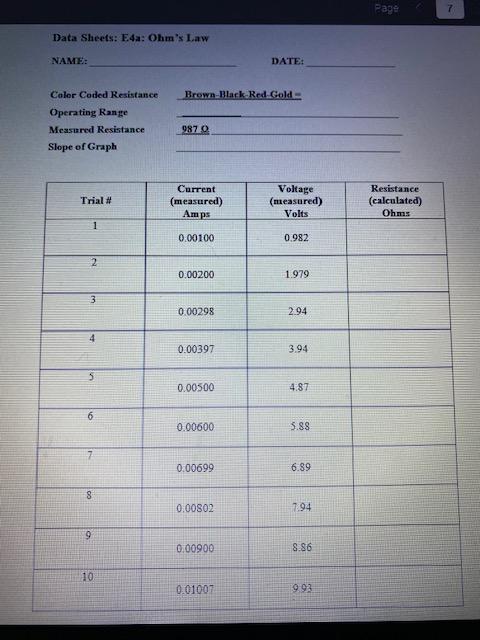 Solved E4a: Simple D.C. Circuits Introduction: An oft | Chegg.com