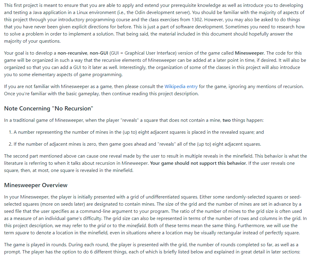 Project Description This first project is meant to | Chegg.com