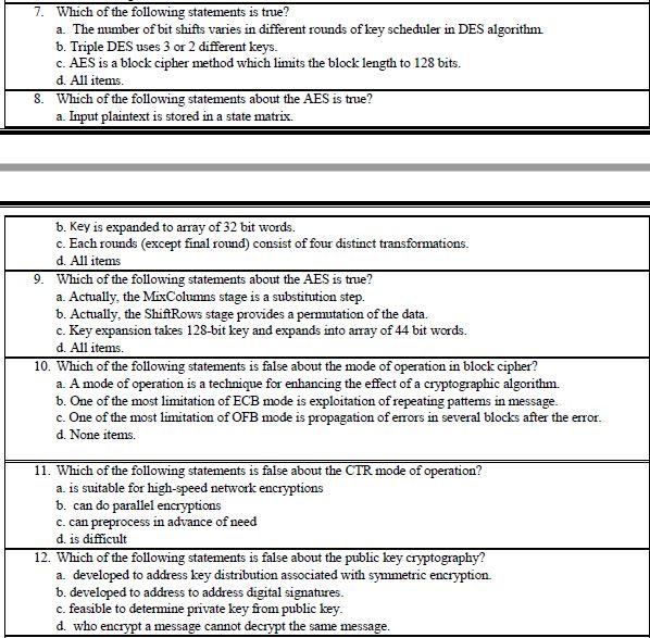 Solved 1. What is the purpose of S-Boxes in DES algorithm? | Chegg.com