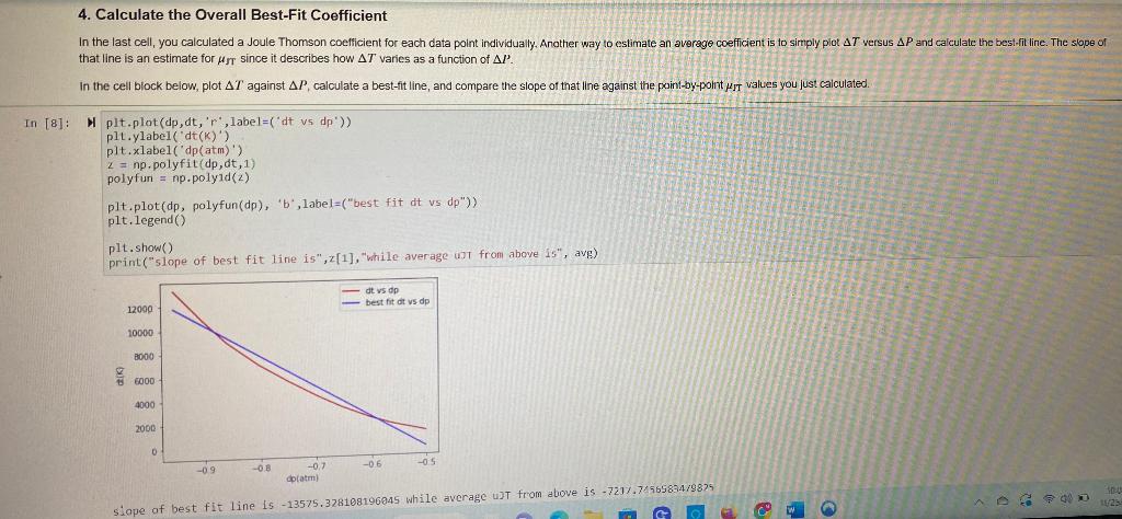 Solved Joule Thomson Lab Analysis 1. Enter your experimental | Chegg.com