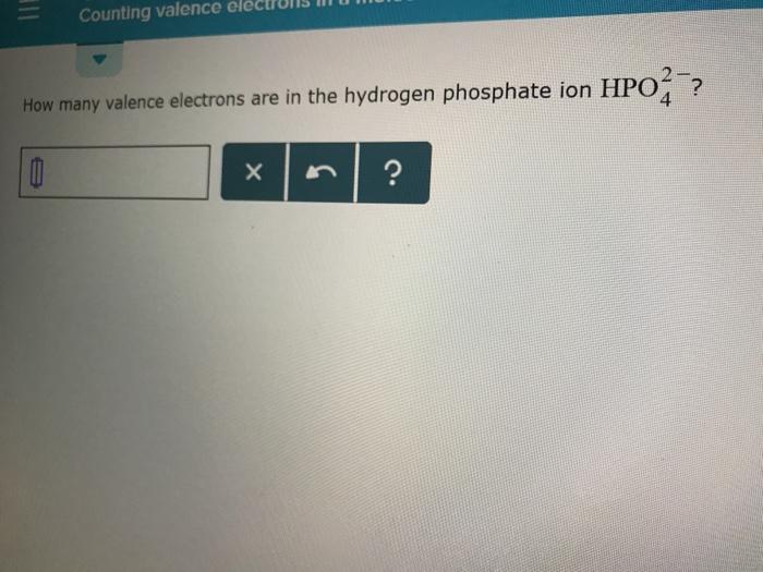 Solved Counting valence electrans IlO How many valence | Chegg.com