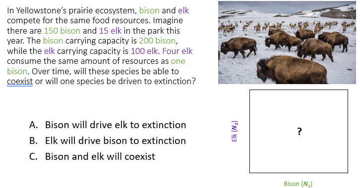 In Yellowstone's prairie ecosystem, bison and elk | Chegg.com