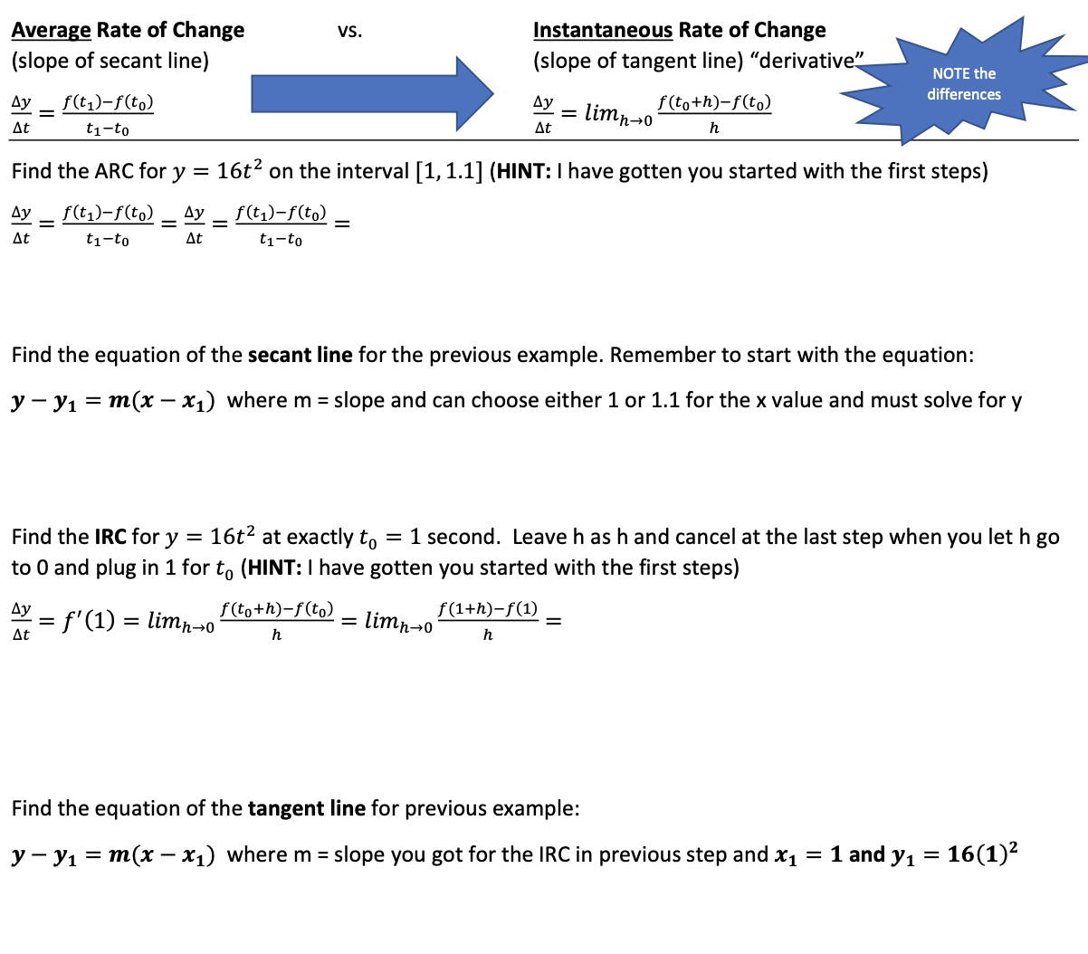 Solved Average Rate of Change (slope of secant line) | Chegg.com