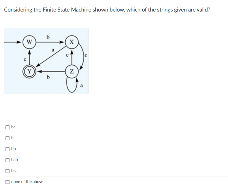 Solved Considering the Finite State Machine shown below, | Chegg.com