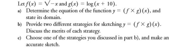 Solved use grade 12 advanced functions...no precalcules etc. | Chegg.com