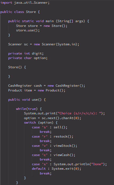 Solved store specification: A store sells one product. The | Chegg.com