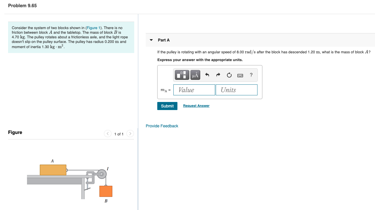 Solved Problem 9.65 Consider the system of two blocks shown | Chegg.com