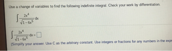 Solved Use a change of variables to find the following | Chegg.com