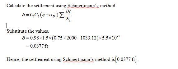 Solved I need the estimation of the settlement if water | Chegg.com