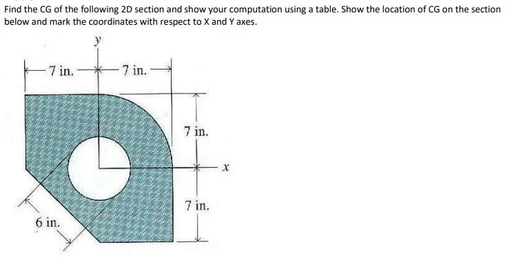 Solved Find the CG of the following 2D section and show your | Chegg.com