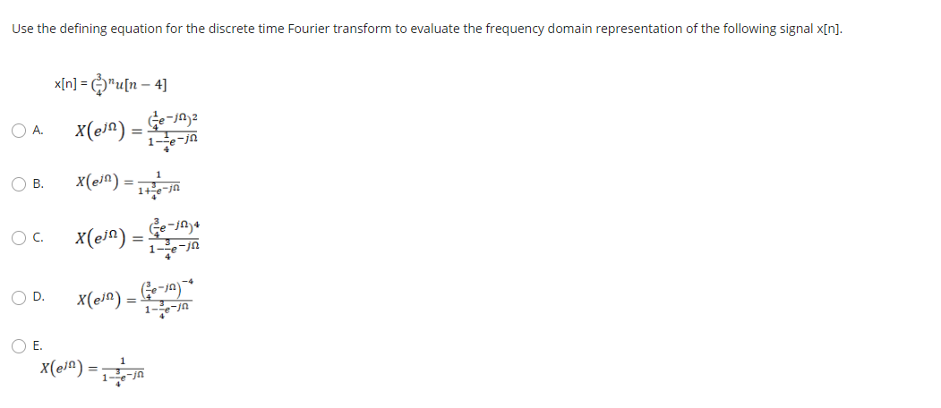 Solved Use the defining equation for the discrete time | Chegg.com