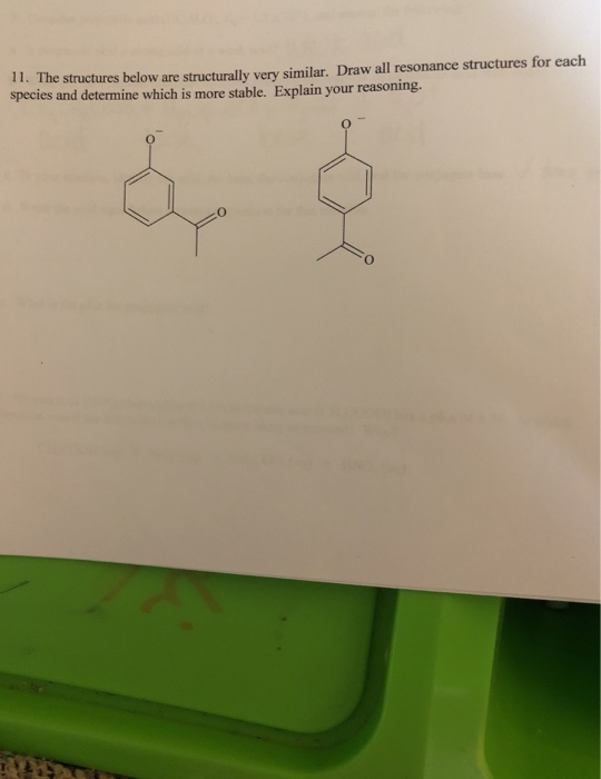 Solved 11. The structures below are structurally very | Chegg.com