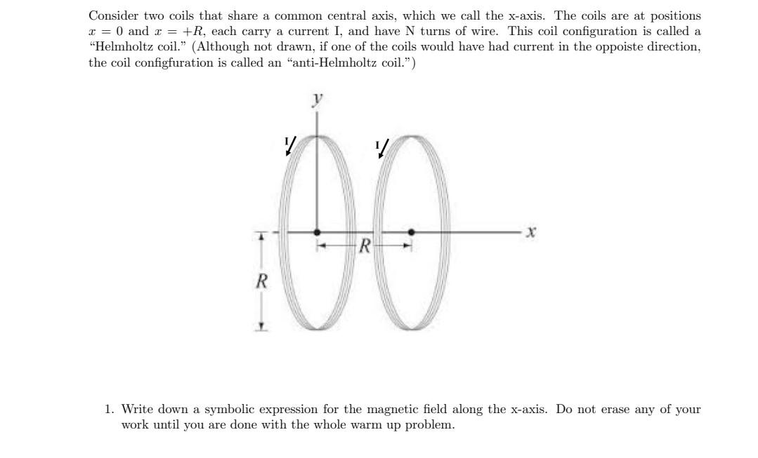 Solved Consider two coils that share a common central axis, | Chegg.com