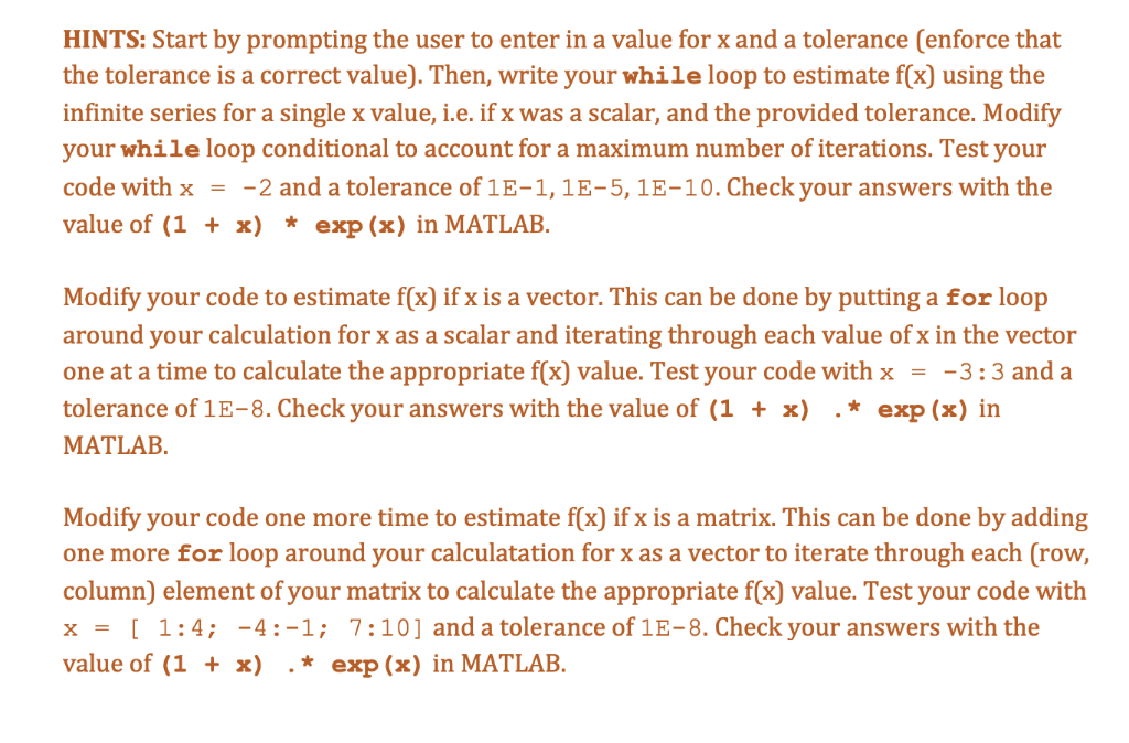 Solved This is my matlab HW. I need the code to enter into | Chegg.com