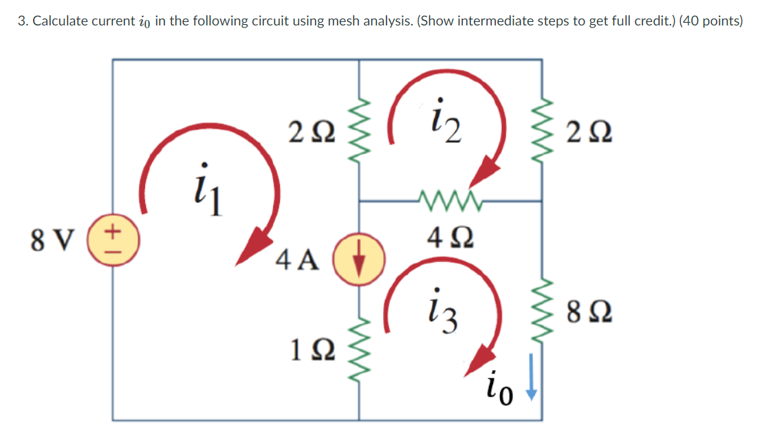 Solved 3. Calculate current io in the following circuit | Chegg.com