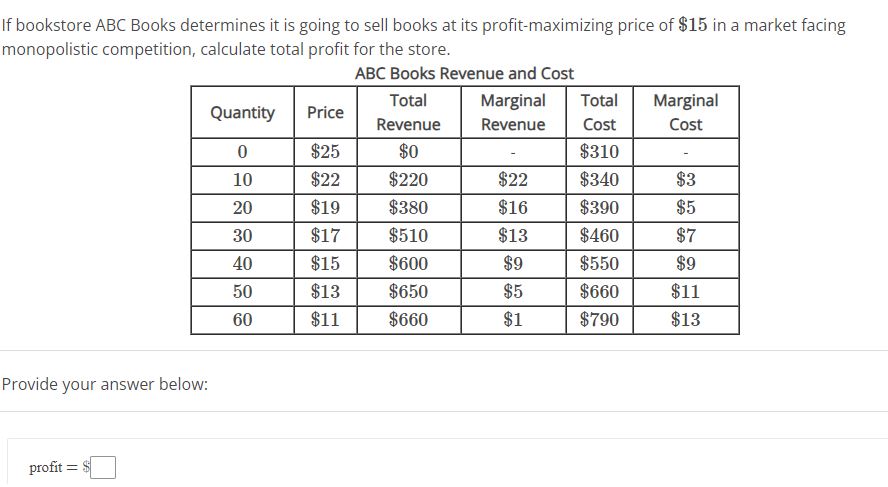 Solved If bookstore ABC Books determines it is going to sell | Chegg.com