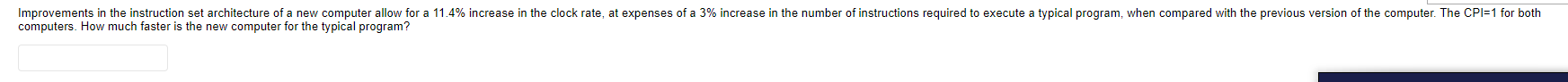 Solved Improvements in the instruction set architecture of a | Chegg.com