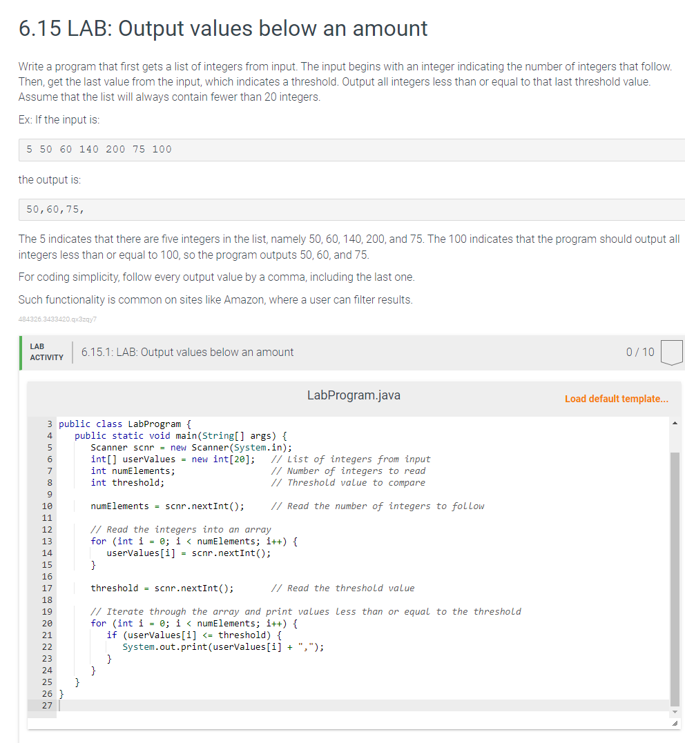 Write a program that first gets a list of integers | Chegg.com