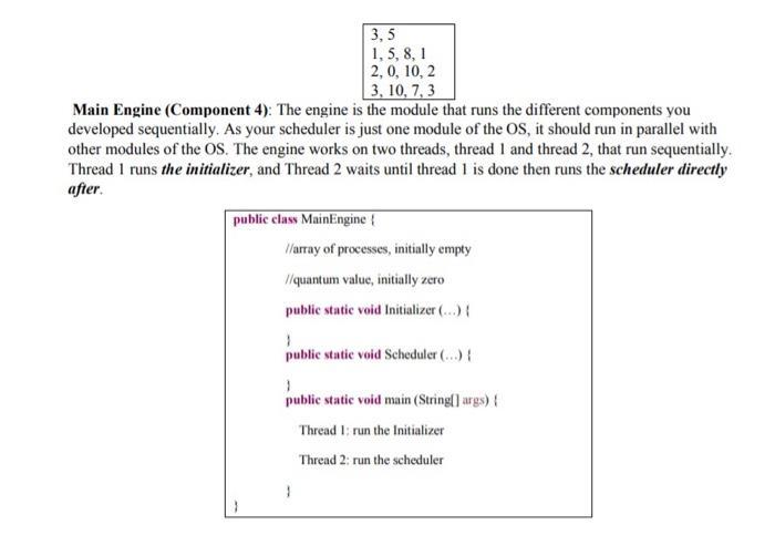 Solved Process (Component 1): Create a class that represents | Chegg.com