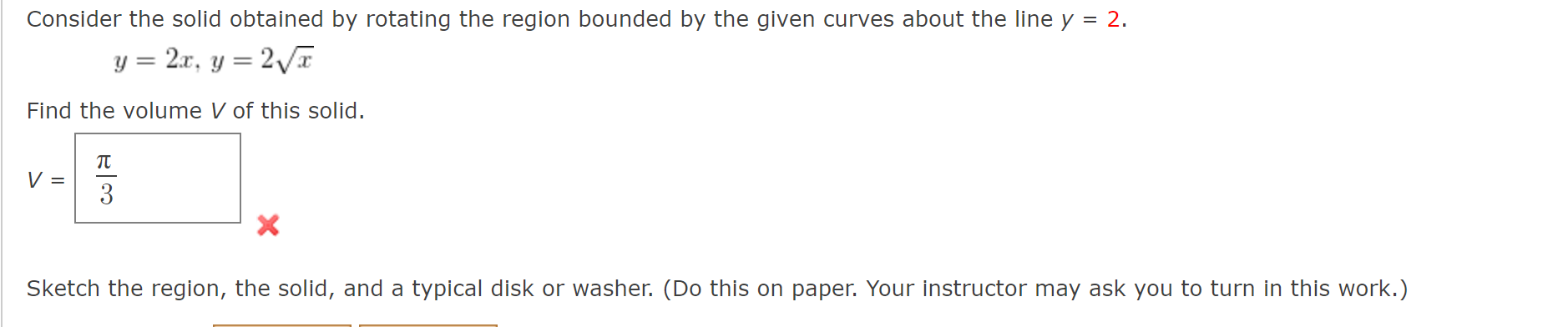 Solved Consider the solid obtained by rotating the region | Chegg.com