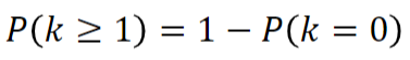 Solved P(k≥1)=1−P(k=0) | Chegg.com