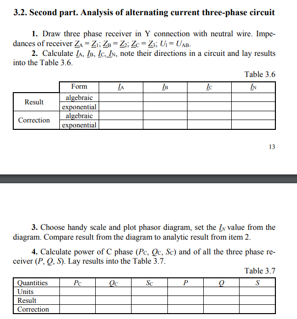 3.1. First part. Analysis of alternating current | Chegg.com