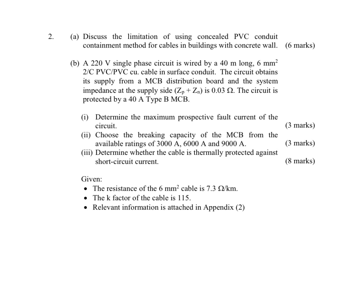 Appendix (2) fig 3.4 Type B circuit-breakers to BS EN | Chegg.com