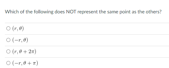 Solved Which of the following does NOT represent the same | Chegg.com