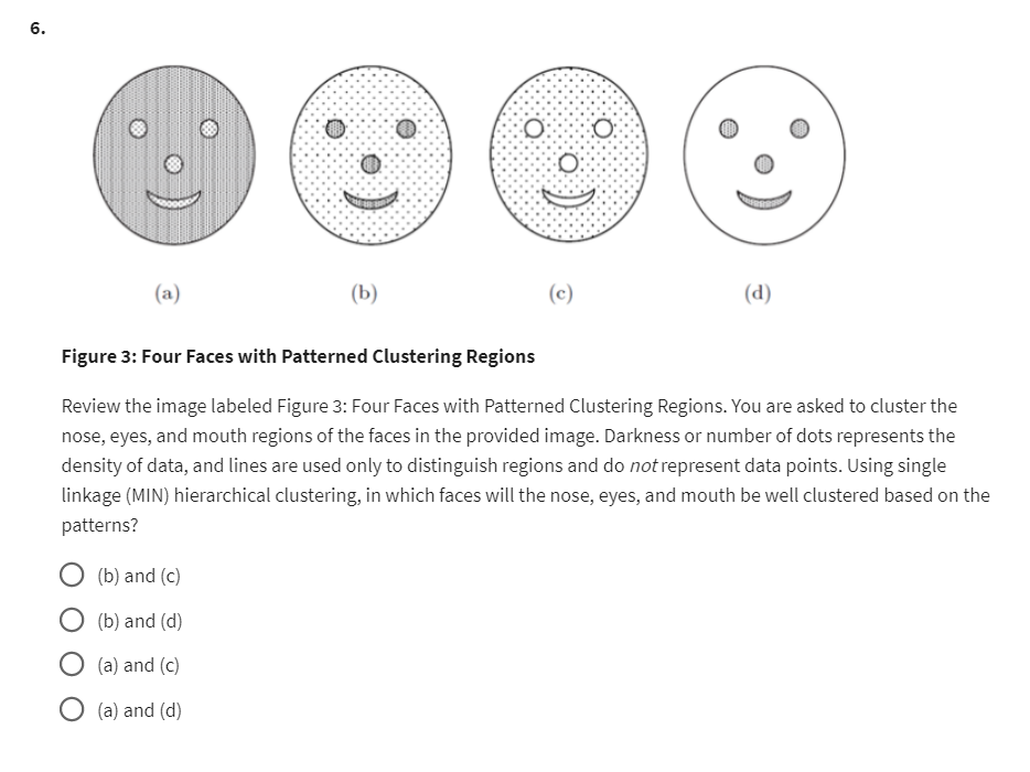 Solved (a) (b) (c) (d) Figure 3: Four Faces with Patterned | Chegg.com