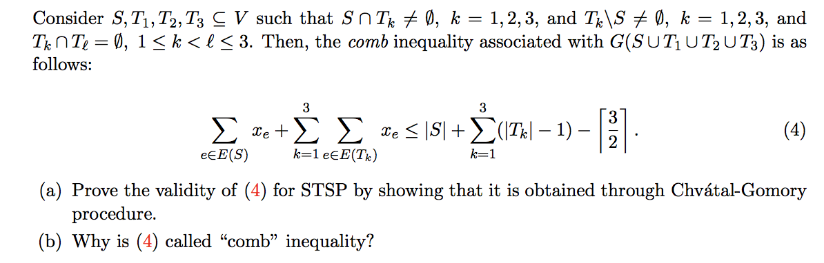 The Symmetric Traveling Salesman Problem (STSP) is a | Chegg.com