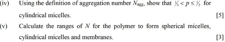 (iv) [5] Using the definition of aggregation number | Chegg.com