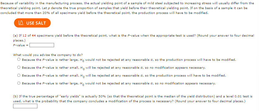 Solved :ause of variability in the manufacturing process, | Chegg.com