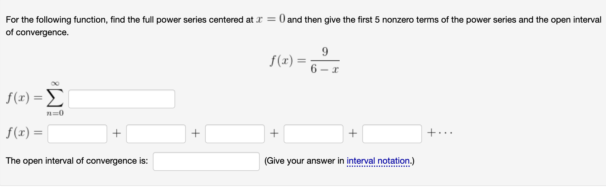 Solved For the following function, find the full power | Chegg.com