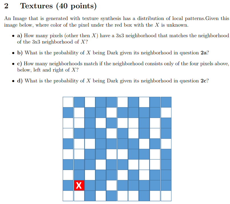 Solved 2 Textures (40 points) An Image that is generated | Chegg.com