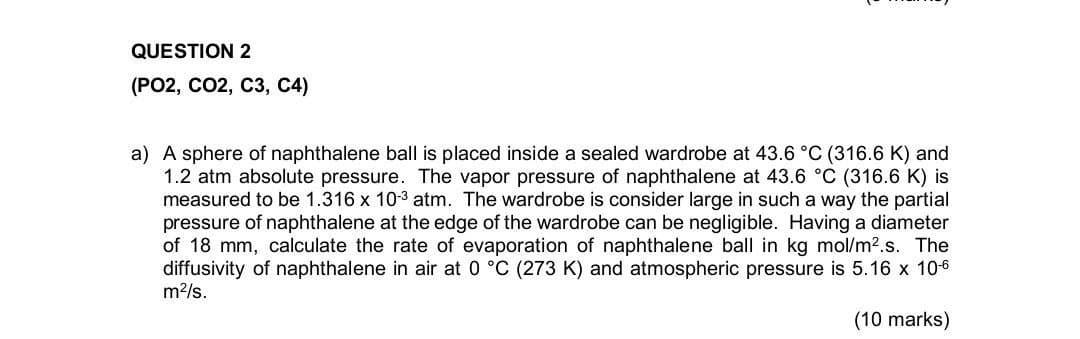 Solved QUESTION 2 (PO2, CO2, C3, C4) a) A sphere of | Chegg.com