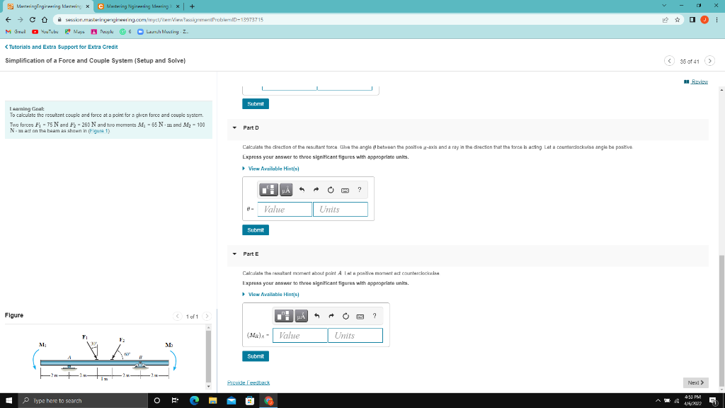 Solved 0 Masteringngineering Meering X C | + Muttering | Chegg.com