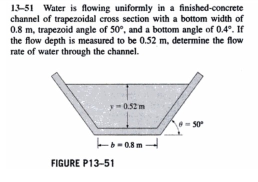 Solved 13-51 Water is flowing uniformly in a | Chegg.com