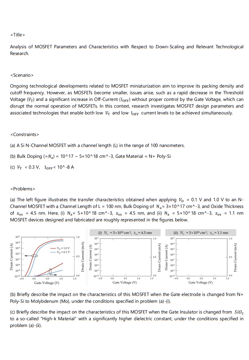 Solved It's about semiconductor engineering. Please solve | Chegg.com