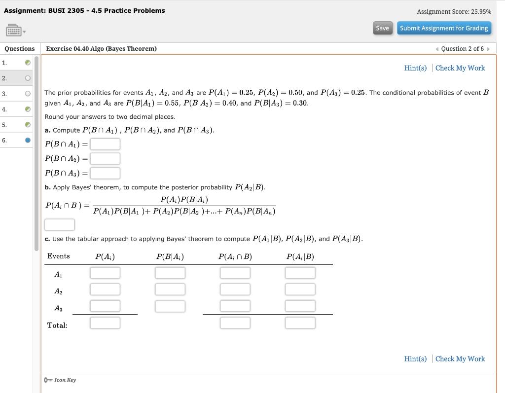 Solved Assignment: BUSI 2305 - 4.5 Practice Problems | Chegg.com