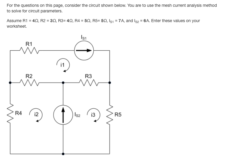 Solved For the questions on this page, consider the circuit | Chegg.com