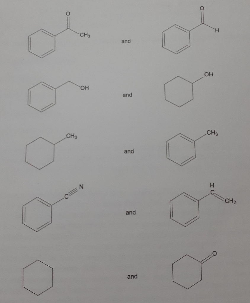 Solved For each pair of compounds predict the IR bands | Chegg.com