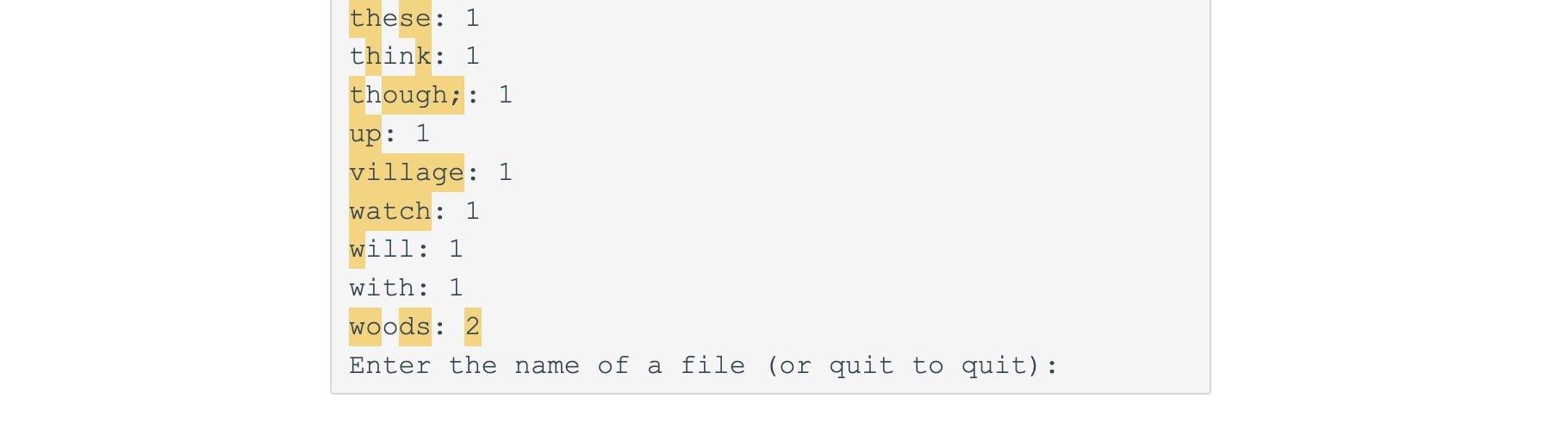 Solved 8.6 LAB: Modify Dictionary to count words A useful | Chegg.com