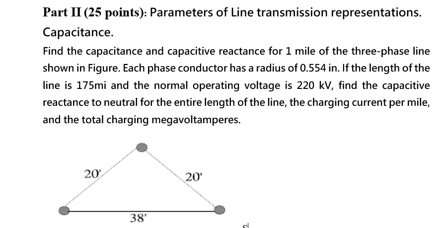 Solved Part II (25 points): Parameters of Line transmission | Chegg.com