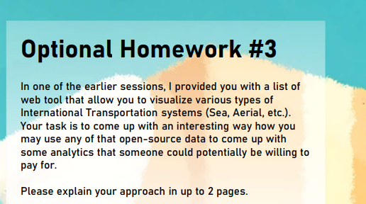 Solved Optional Homework #3 In one of the earlier sessions, | Chegg.com